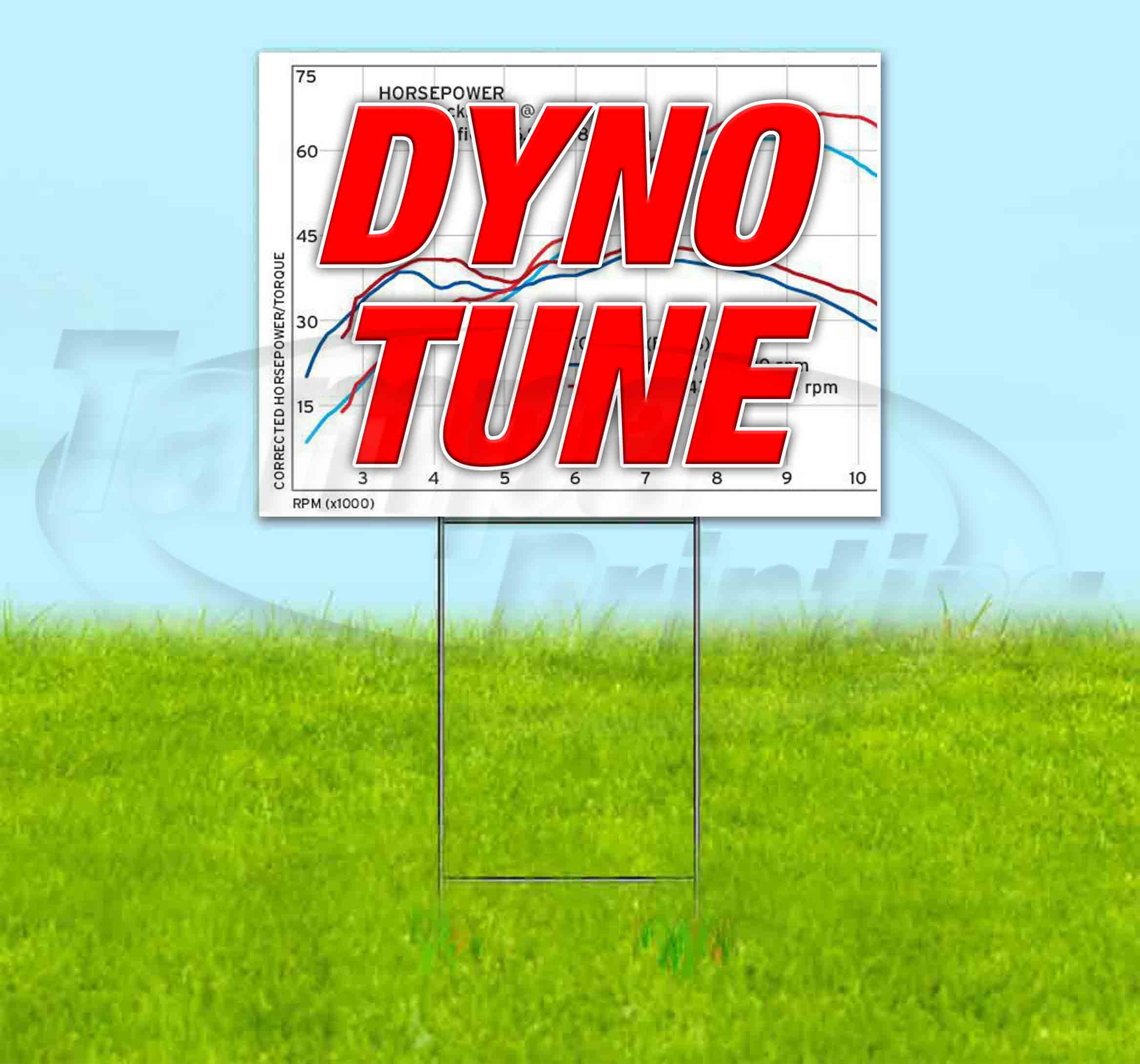 Dyno Tune (18" x 24") Yard Sign, Includes Metal Step Stake - Walmart.com