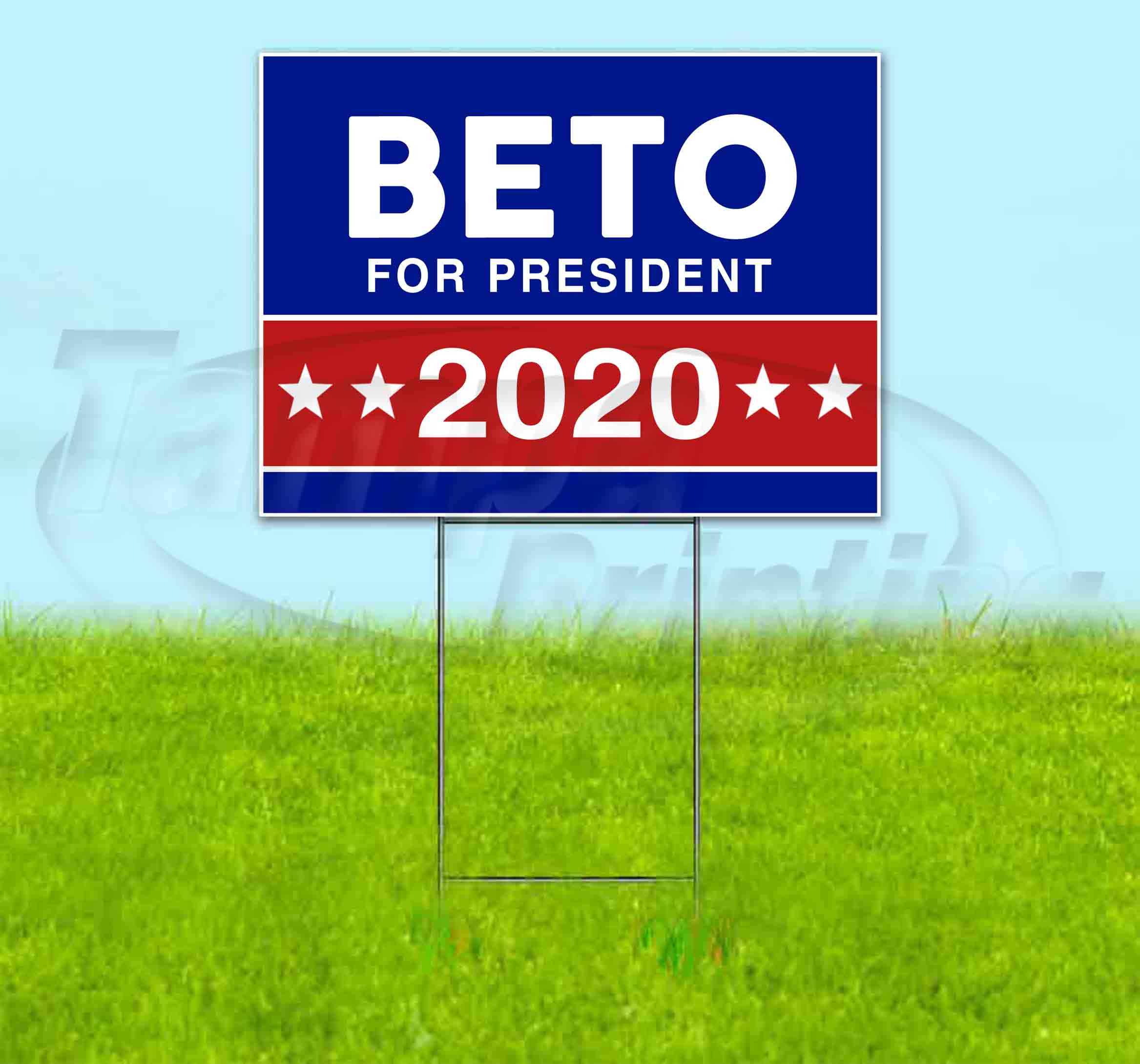 Beto For President 2020 (18" x 24") Yard Sign, Includes Metal Step ...