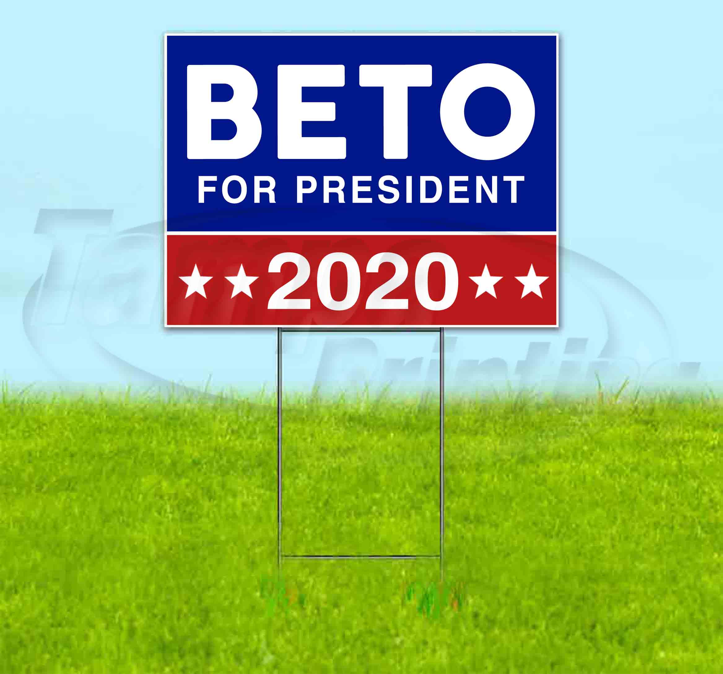 Beto For President 2020 (18" x 24") Yard Sign, Includes Metal Step ...