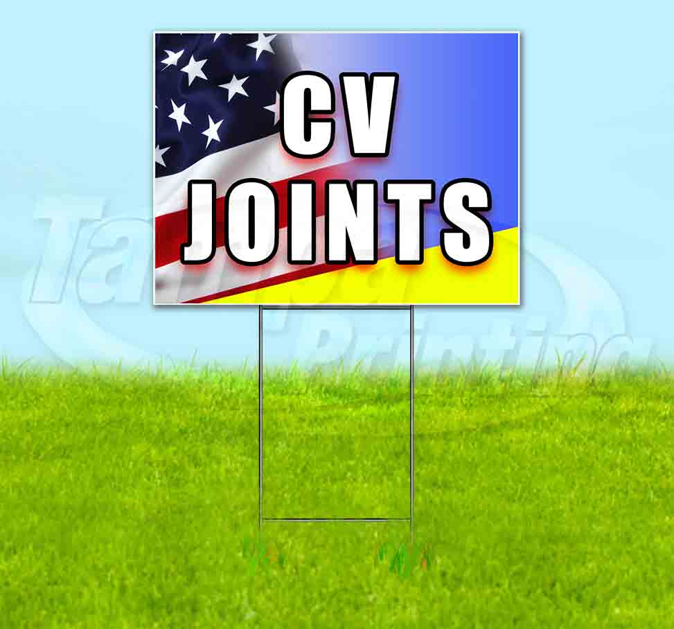 Cv Joints (18" x 24") Yard Sign, Includes Metal Step Stake - Walmart.com