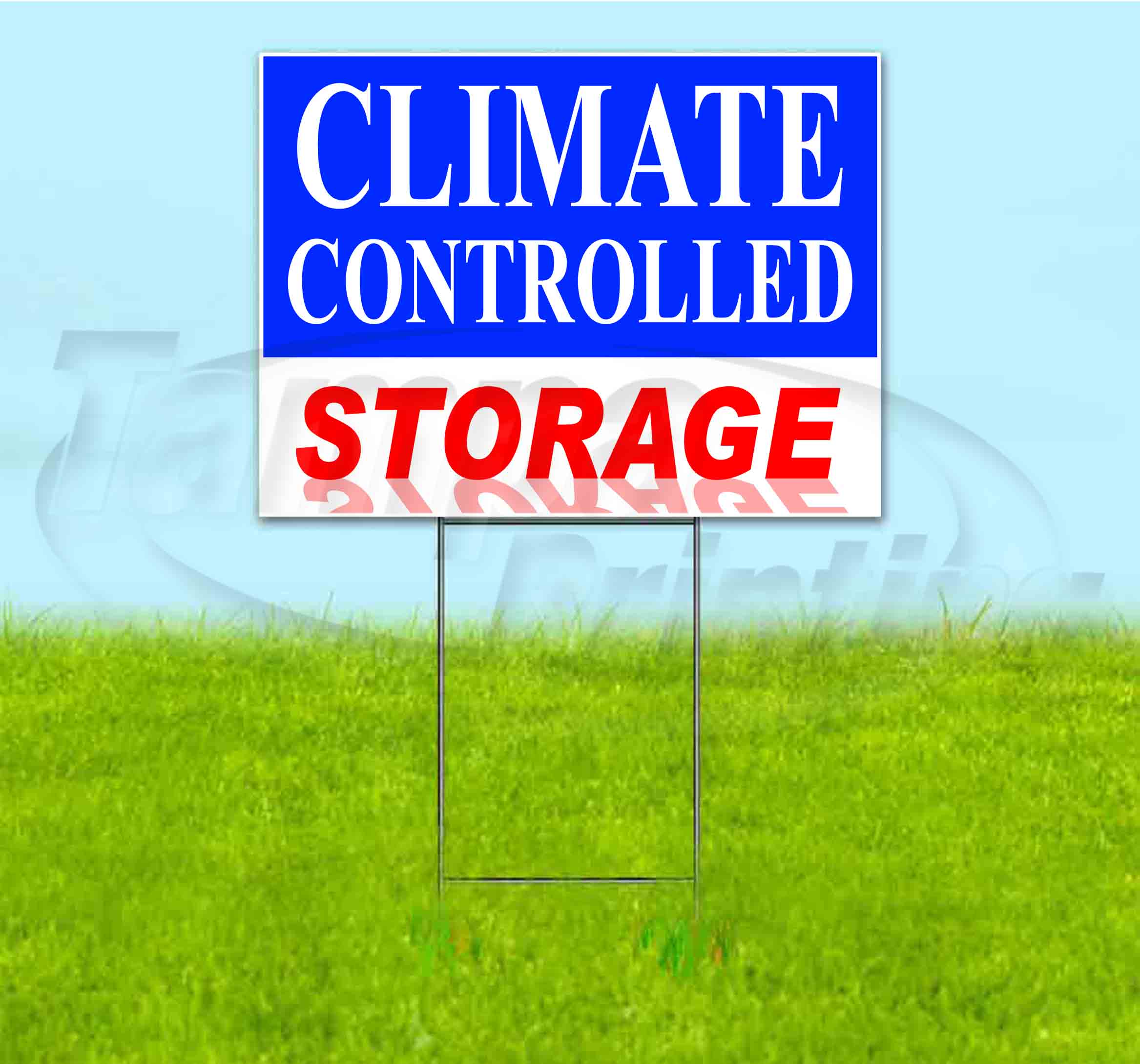 Climate Control Storage (18" x 24") Yard Sign, Includes Metal Step ...