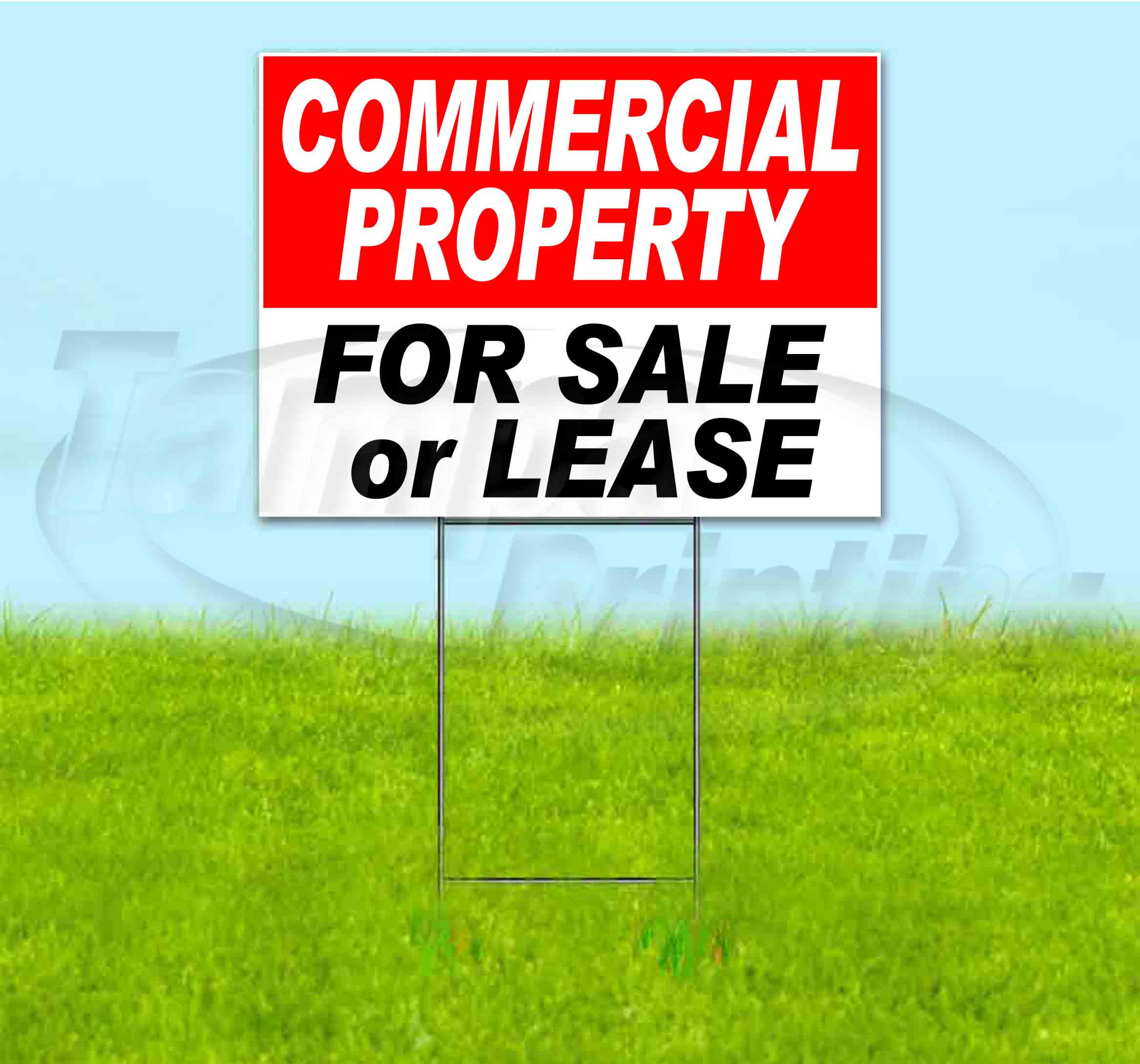 Commercial Property For Sale Or Lease (18" x 24") Yard Sign, Includes ...