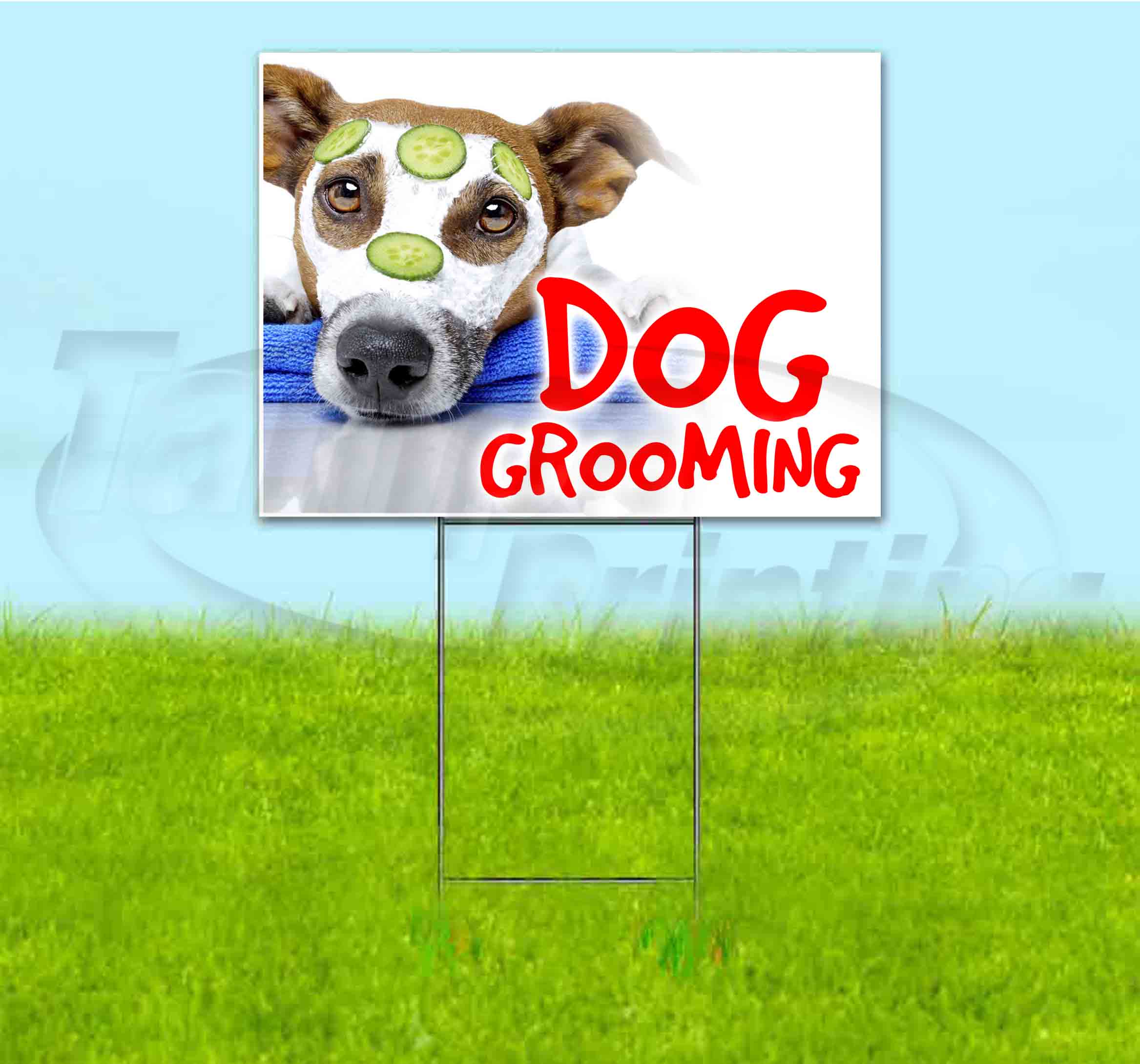 Dog Grooming (18" x 24") Yard Sign, Includes Metal Step Stake - Walmart.com