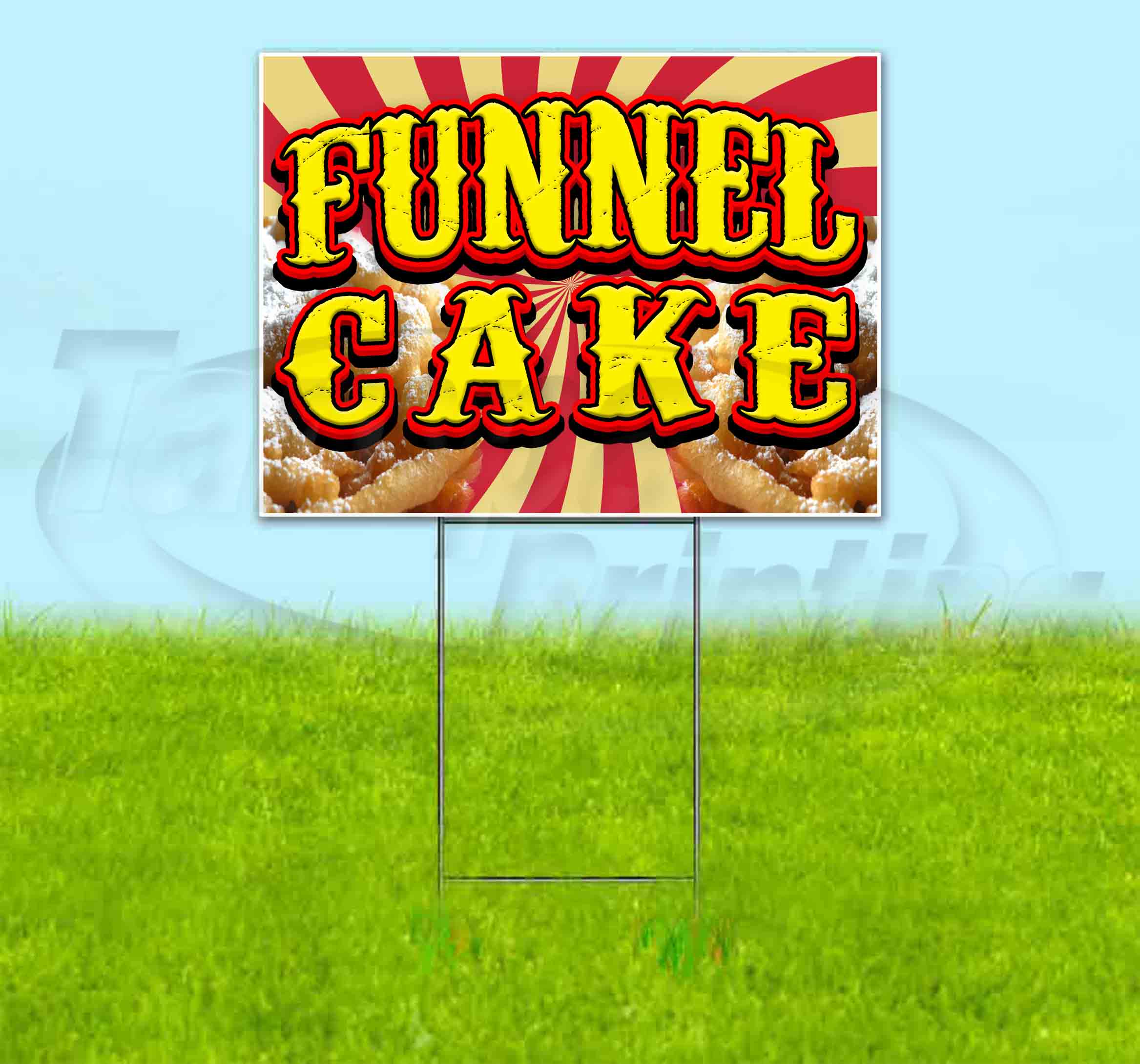 Funnel Cake (18" x 24") Yard Sign, Includes Metal Step Stake - Walmart.com