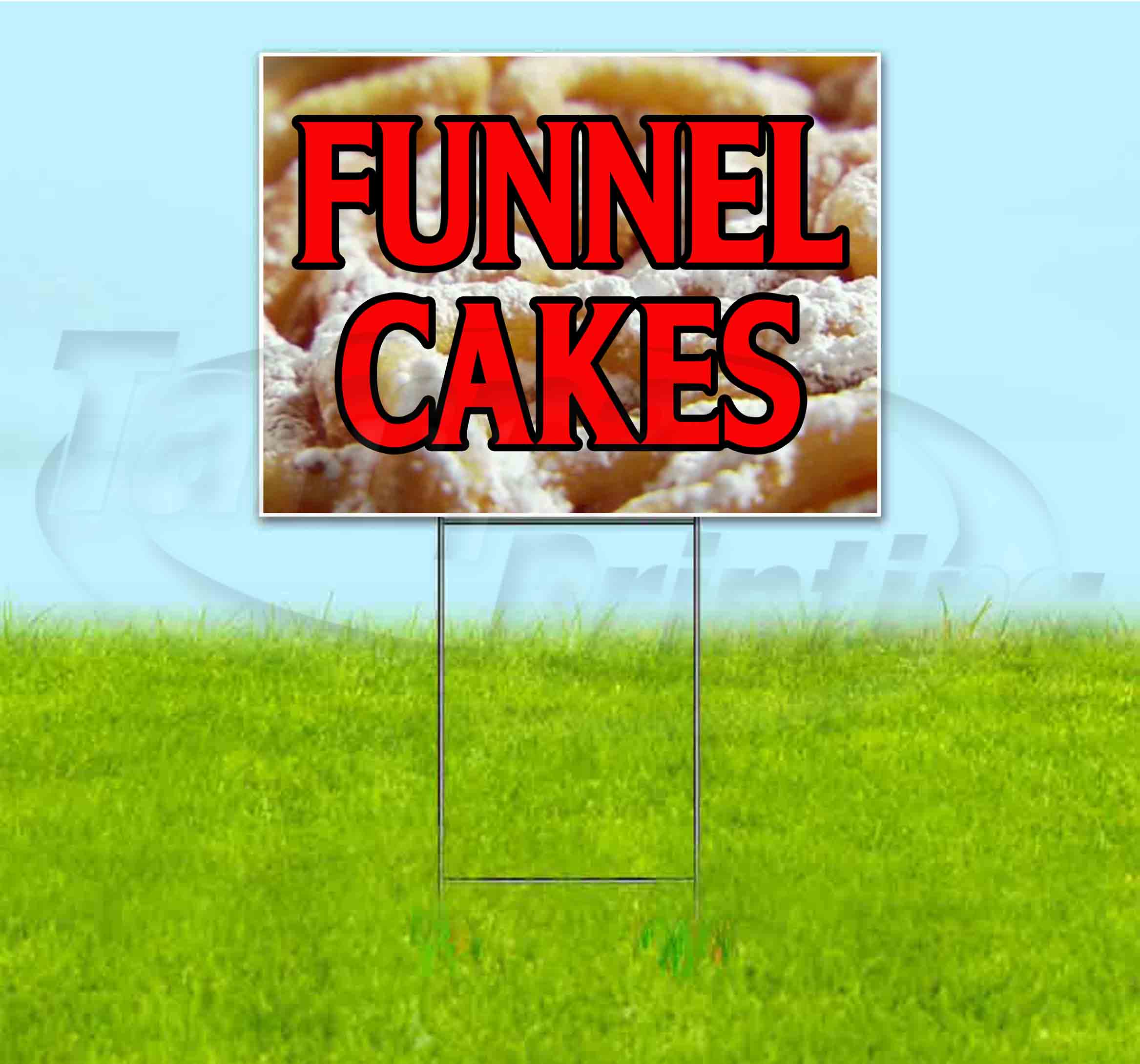 Funnel Cakes (18" x 24") Yard Sign, Includes Metal Step Stake - Walmart.com