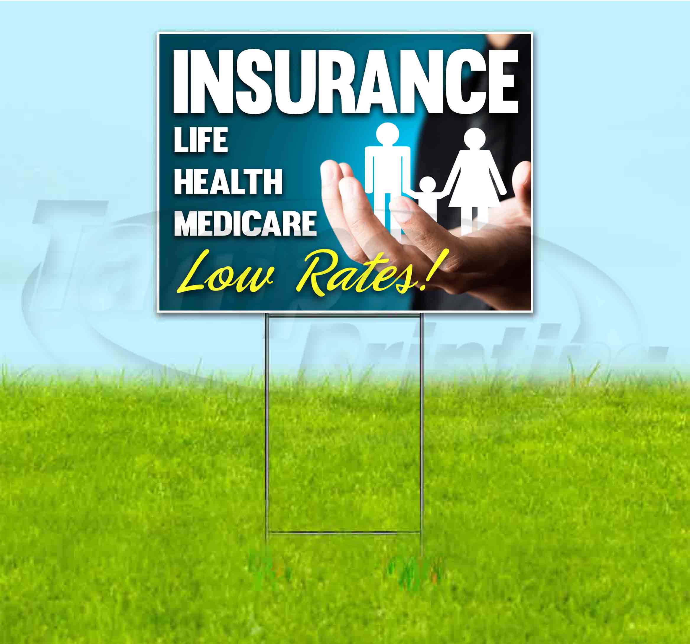 Insurance Life Health Medicare Low Rates (18" x 24") Yard Sign ...