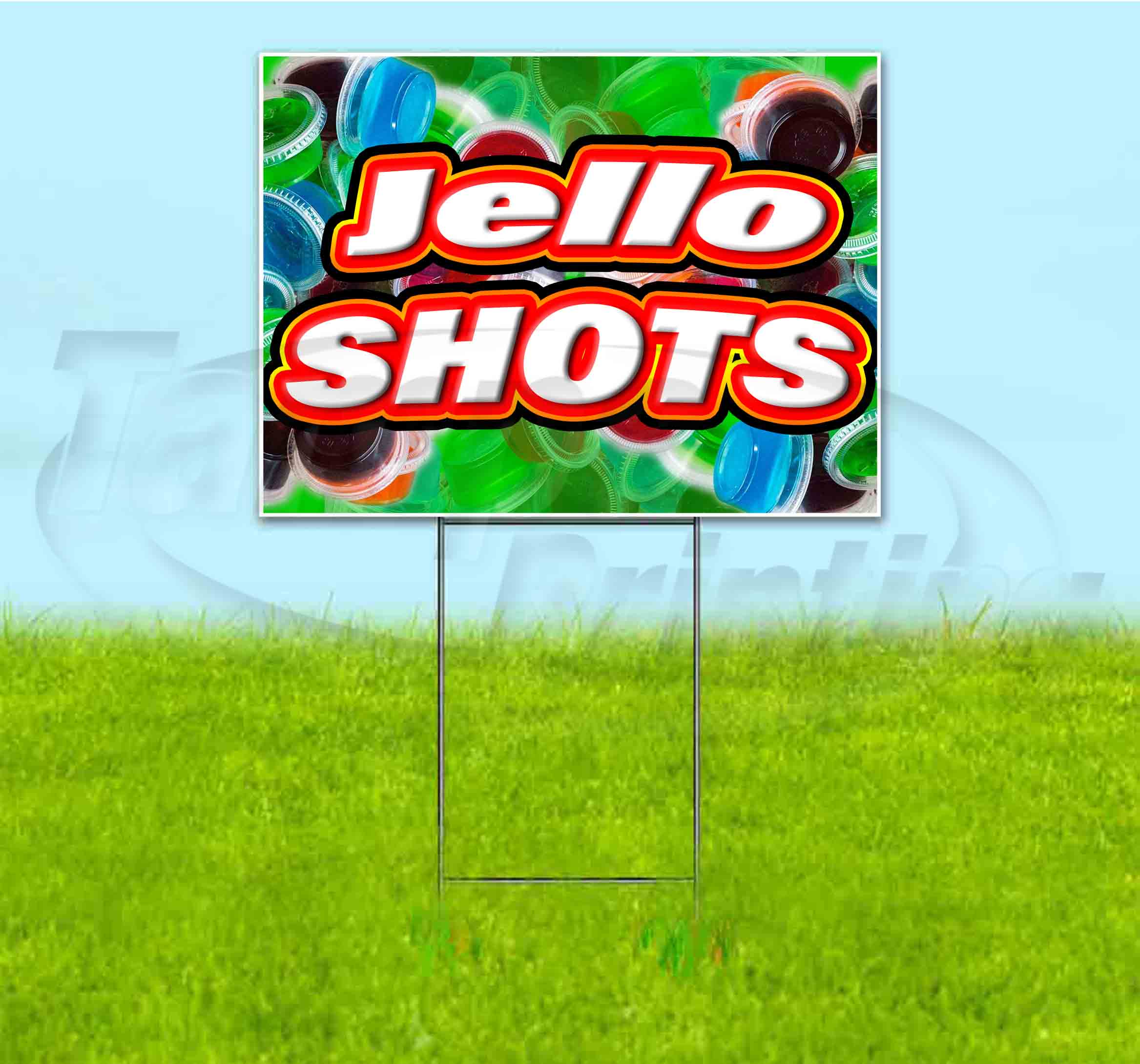 Jello Shots (18" x 24") Yard Sign, Includes Metal Step Stake - Walmart.com