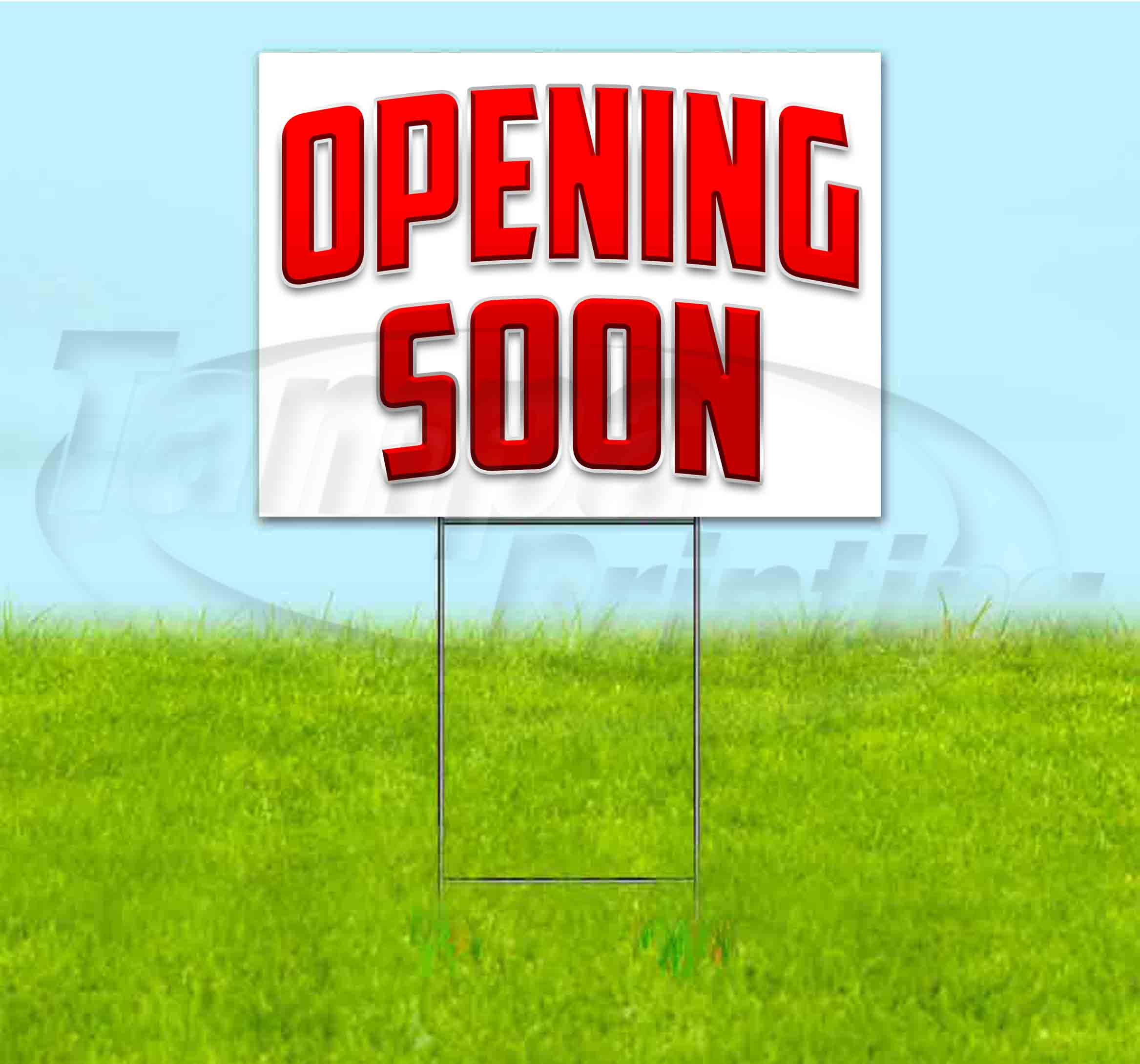 Opening Soon (18" x 24") Yard Sign, Includes Metal Step Stake - Walmart.com