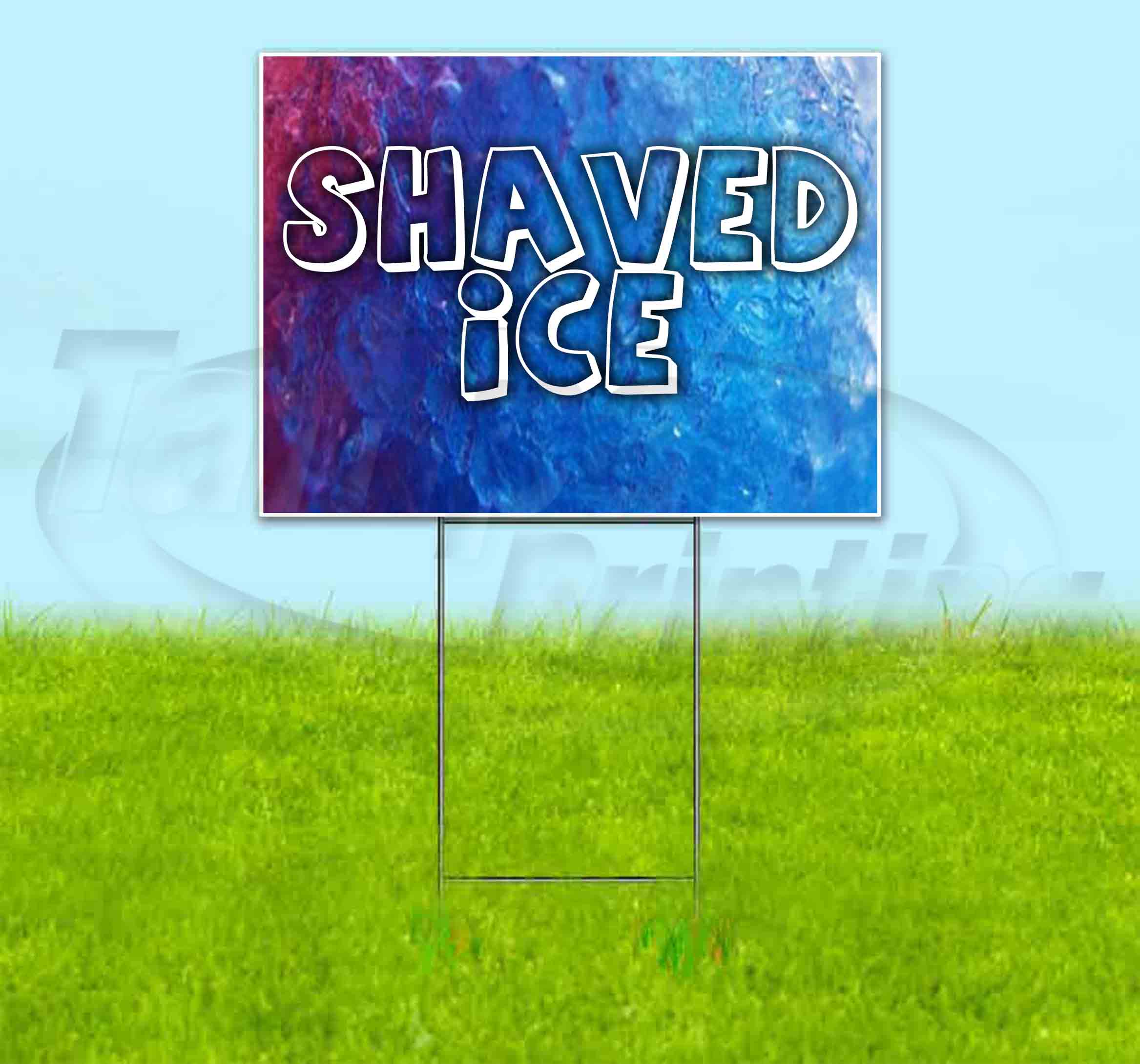 Shaved Ice (18" x 24") Yard Sign, Includes Metal Step Stake - Walmart.com