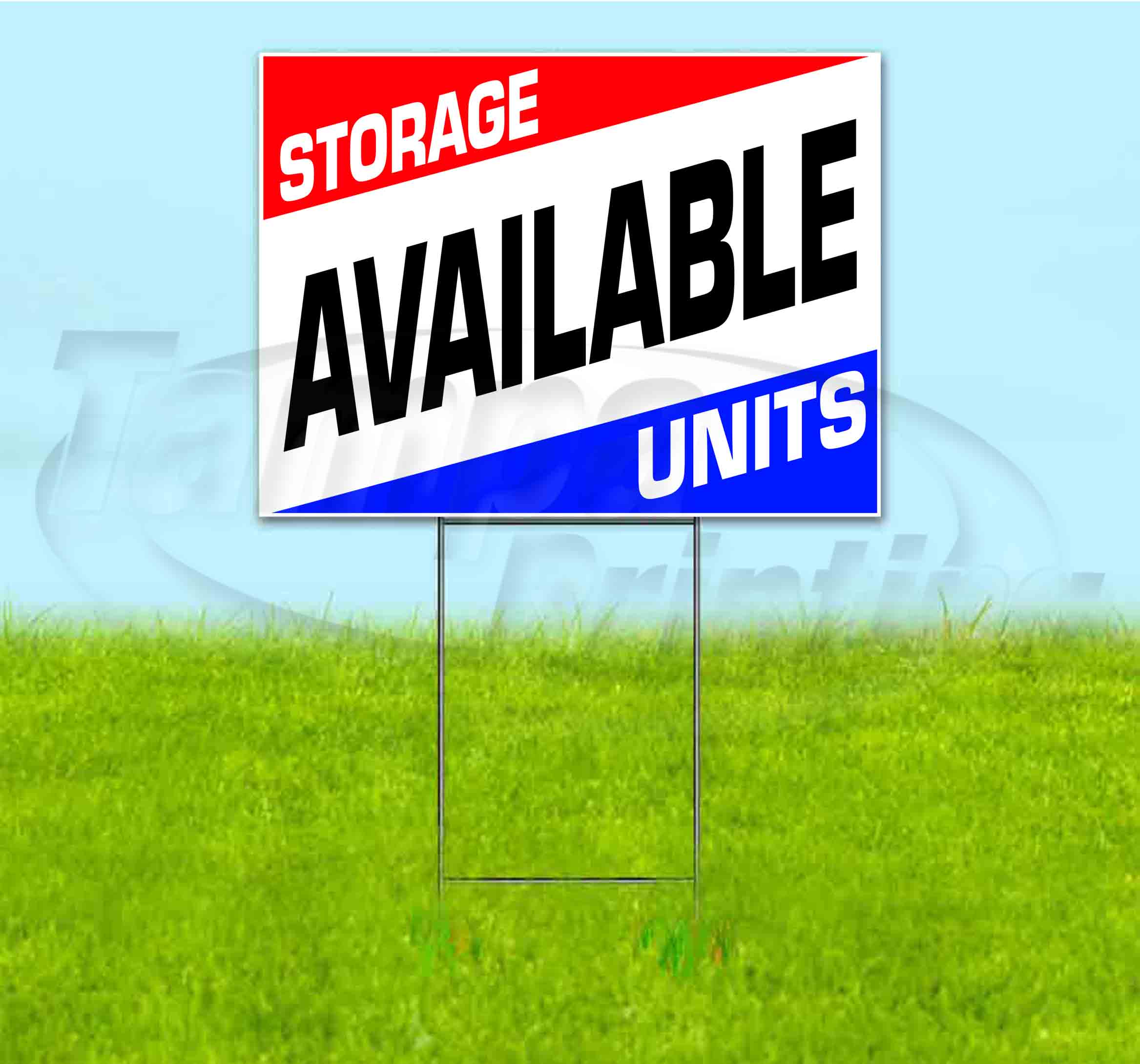 Storage Units Available (18" x 24") Yard Sign, Includes Metal Step ...