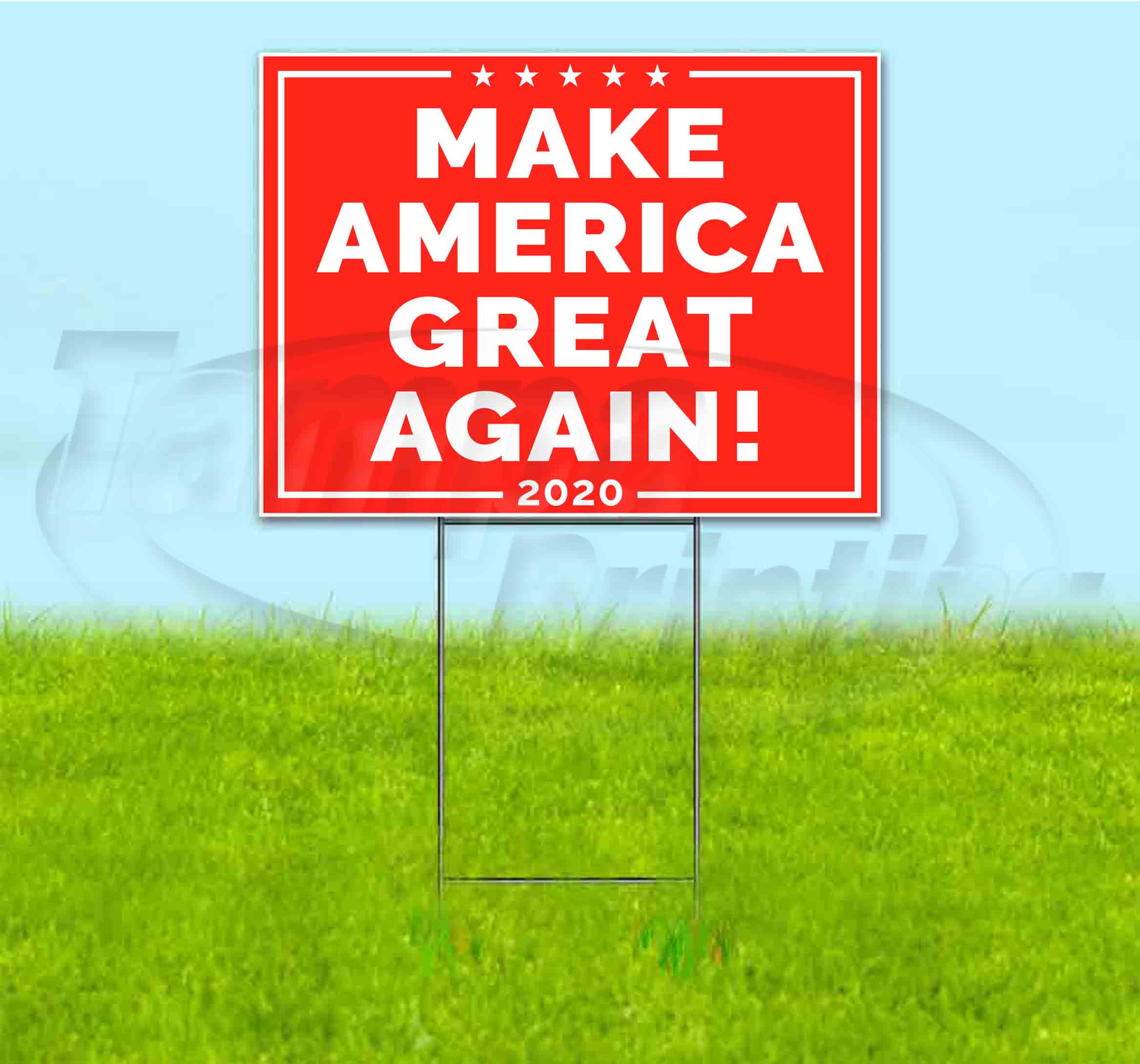 Make America Great Again (18" x 24") Yard Sign, Includes Metal Step ...