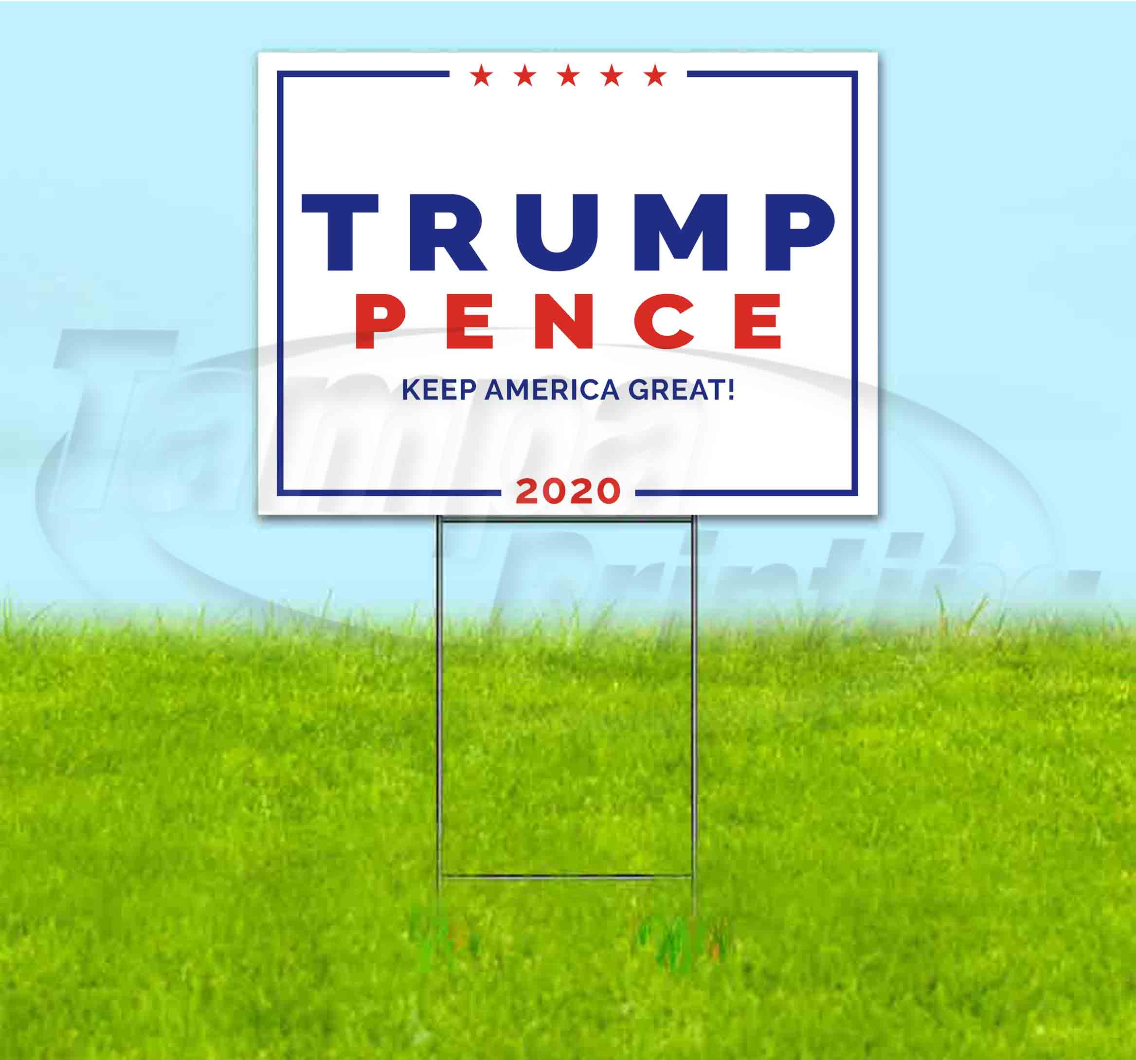 Trump 2020 (18" x 24") Yard Sign, Includes Metal Step Stake - Walmart.com