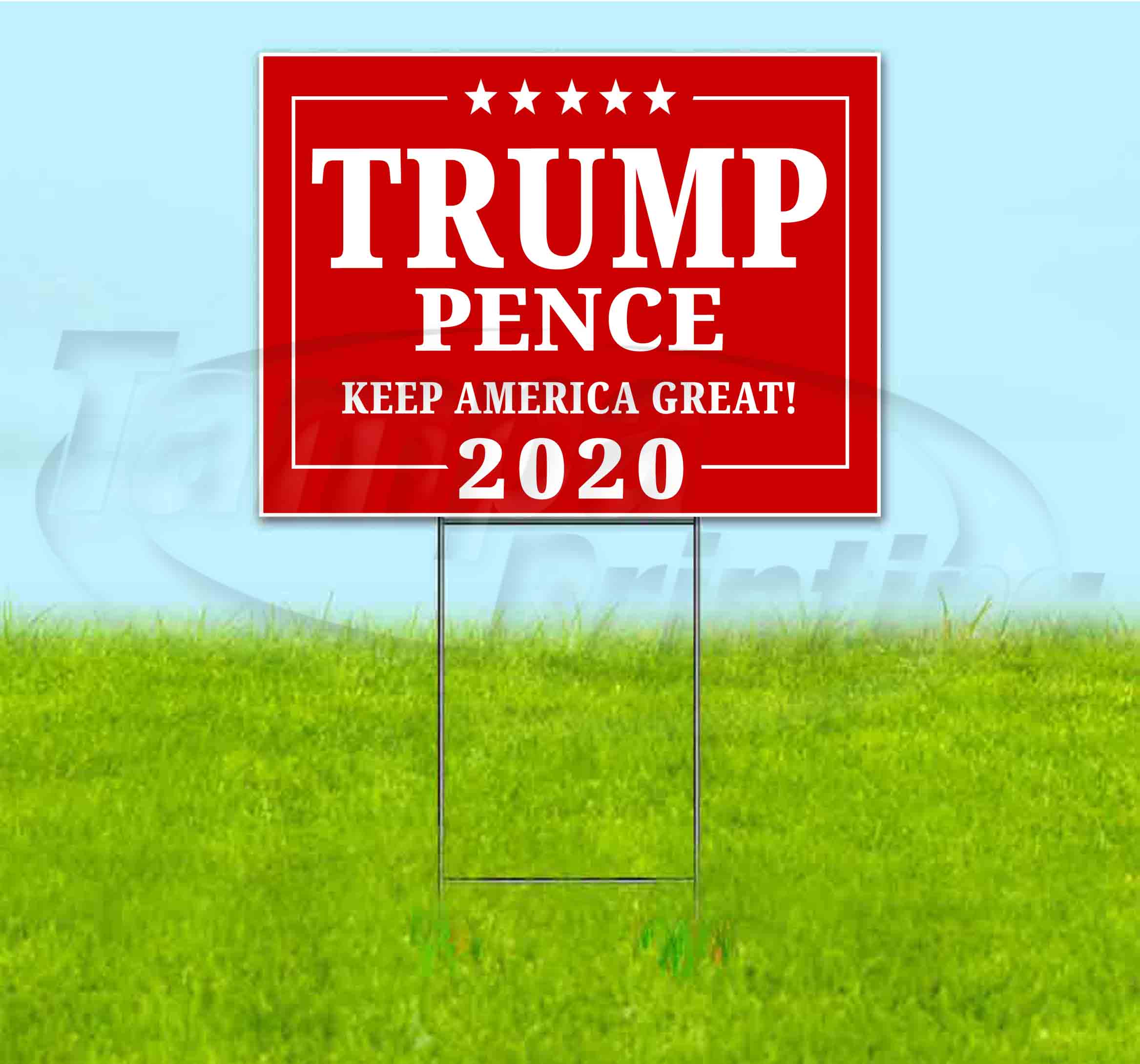 Trump Pence Keep America Great 2020 (18" x 24") Yard Sign, Includes ...