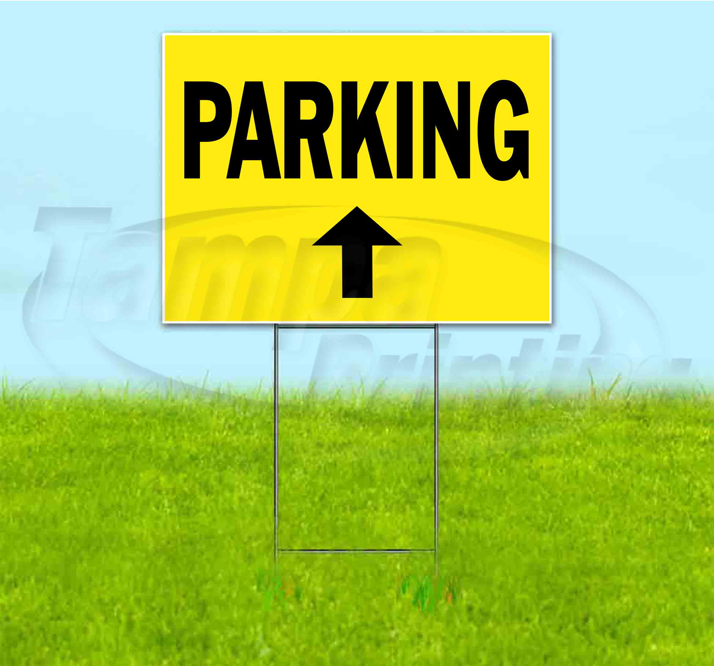 Parking Up (18" x 24") Yard Sign, Includes Metal Step Stake - Walmart.com
