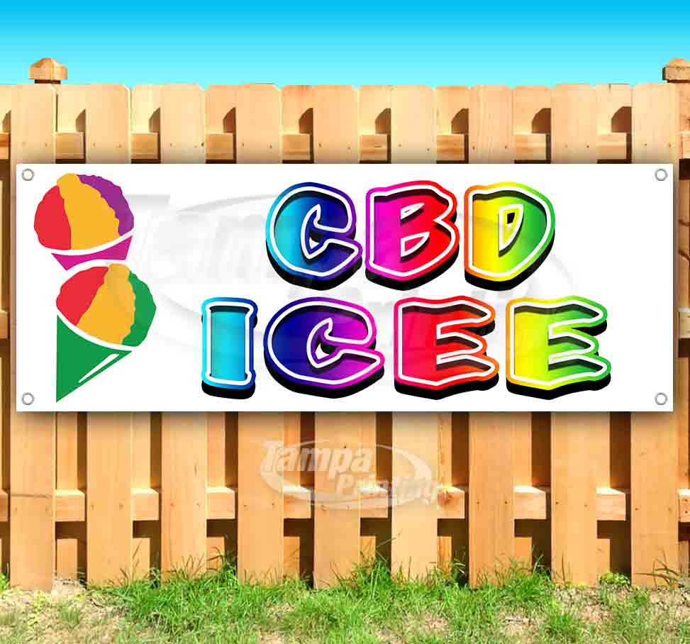 CBD Icee 13 oz Vinyl Banner With Metal Grommets - Walmart.com