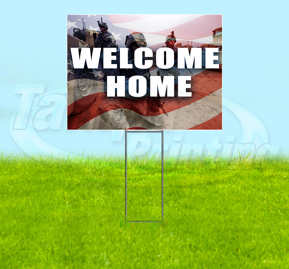 Welcome Home (18" x 24") Yard Sign, Includes Metal Step Stake - Walmart.com